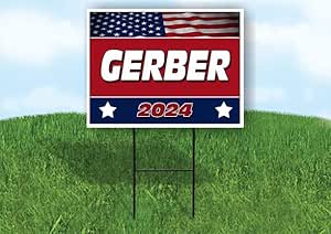 Amazon.com: GERBER FLAG RED 2024 18 in x 24 in Yard Sign Road Sign with ...