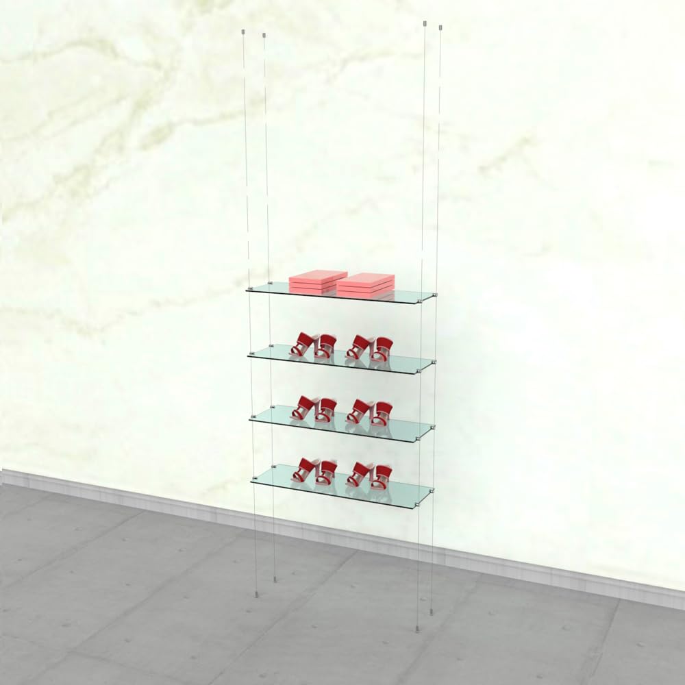 Amazon.com: UDIZINE Suspended Cable Shelving kit, from ceiling to floor ...