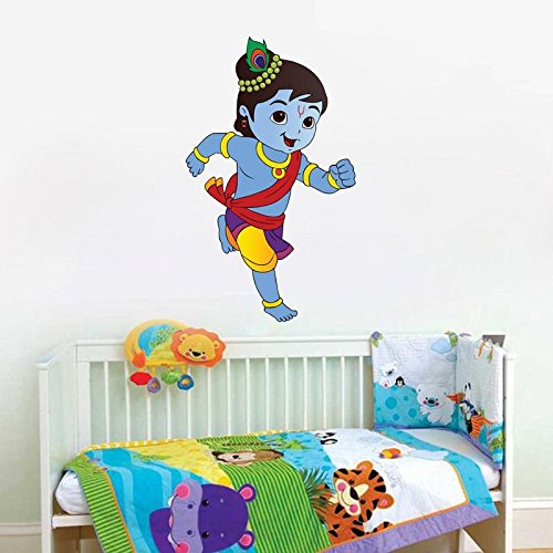 Buy Sticker Studio Premium Running Krishna Wall Sticker – Vinyl Wall ...