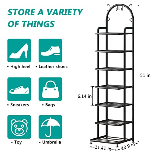 Snapklik.com : AZERPIAN Shoe Rack 7 Tier Vertical Storage Organizer ...