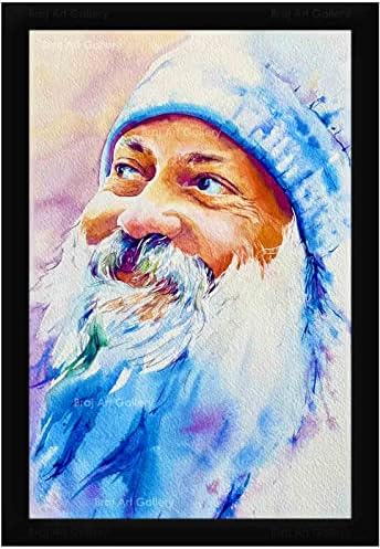 Braj Art Gallery Osho Acharya Rajneesh Smiling Watercolor Painting ...