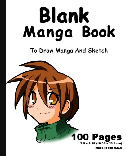 Amazon.com: Blank Manga Book: 7.5 x 9.25, 100 Pages, Manga Action Pages ...