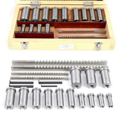 22 Pcs Keyway Broach Kit, HSS Industrial Tools for Lathe Metric Size 4 ...