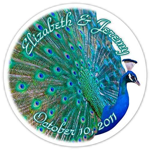 Amazon.com: Wedding Stickers, Full Plume Peacock Stickers, Peacock ...