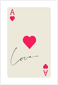 Amazon.com: Trendy Ace Of Hearts Red Poster Retro Playing Card Canvas ...