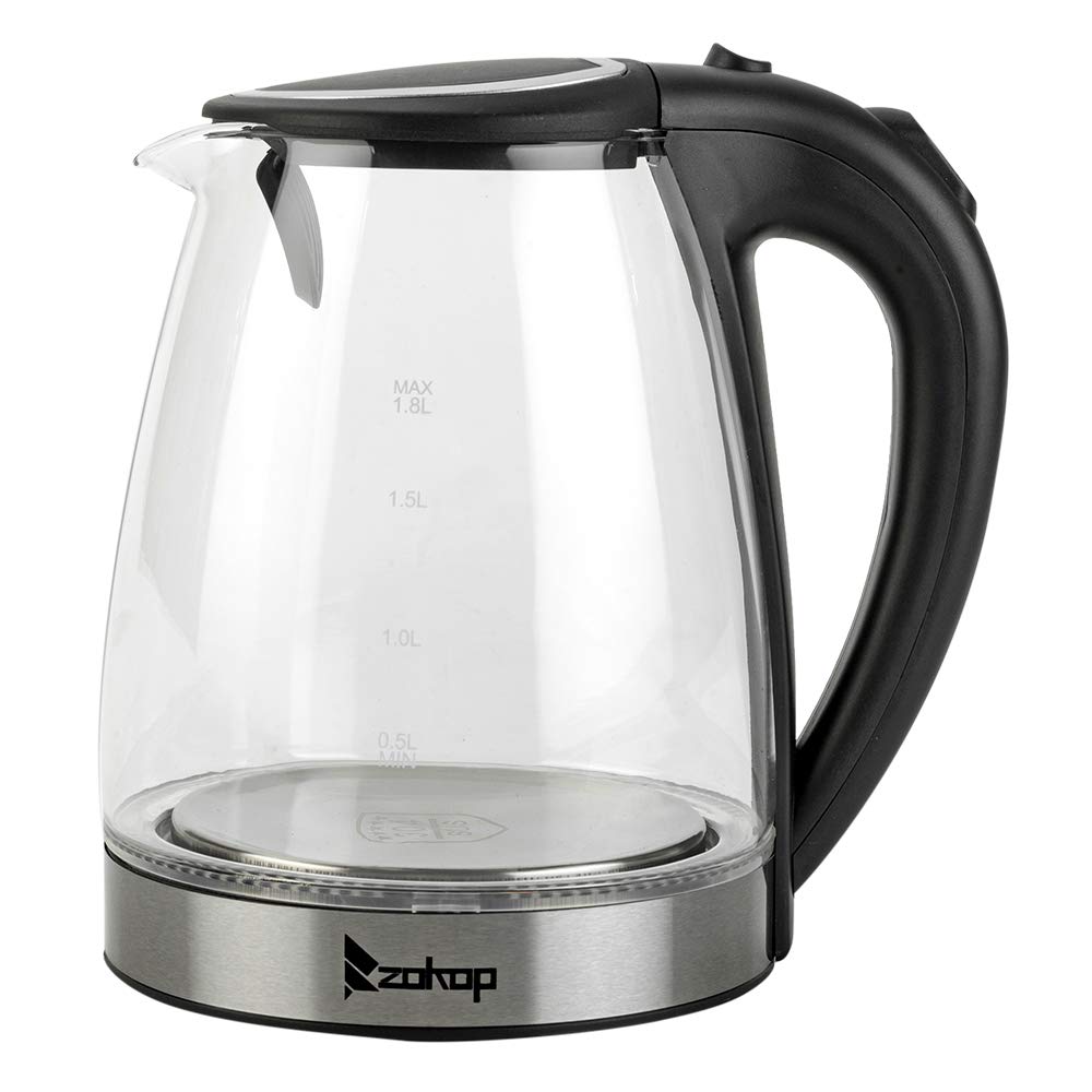 Glass Kettle,Electric Kettle, 2000W 1.8 Liter Glass Water Kettles with ...