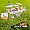 Amazon.com: VINGLI Ice Table with Extra Storage Shelf, Portasble Cooler ...