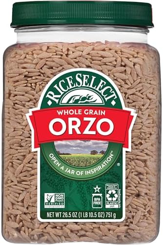 Amazon.com: RiceSelect Whole Grain Orzo Rice-Shaped Pasta, Premium ...