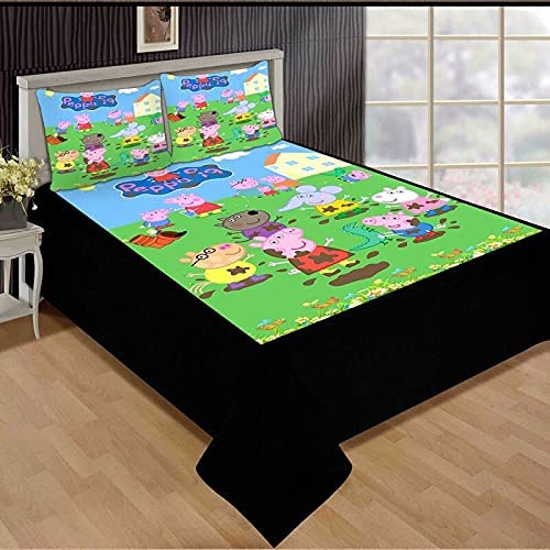 Kaprido Kids Cartoon Character Design Double Bed 90 X 100 inch Queen ...