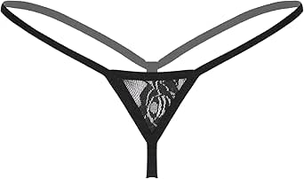 Amazon.com: iiniim Women's Soft Sheer Low Waist Floral Lace G-String ...