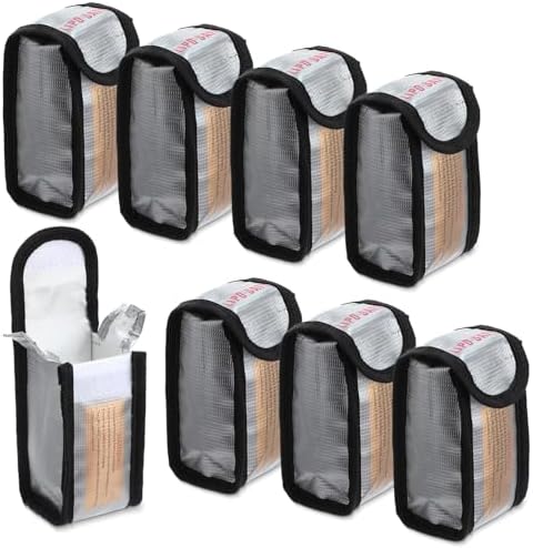 Amazon.com : Aliceset 8 Pcs Lipo Battery Bag Lithium Battery Storage ...
