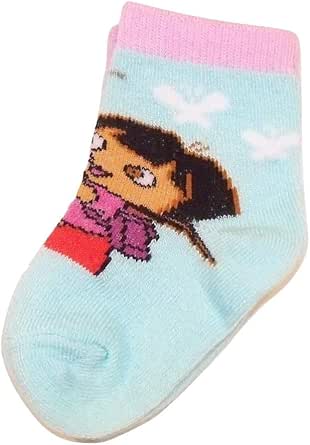 Amazon.com: Dora the Explorer Sock ~ 6-12 Months; Dora with Butterflies ...