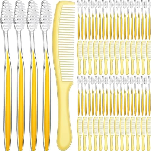 Amazon.com : 400 Pcs Disposable Toothbrushes and Comb Kit for Homeless ...