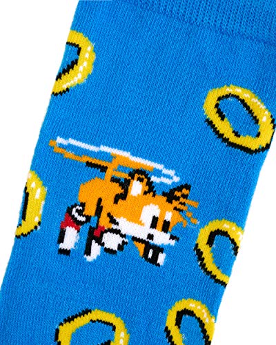 Sonic The Hedgehog Tails Video Sport 2-Pack Persona Crew Socks ...