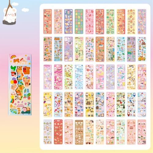 Amazon.com: 40Sheets Korean Deco Stickers Set, Kpop Potocard Korean ...