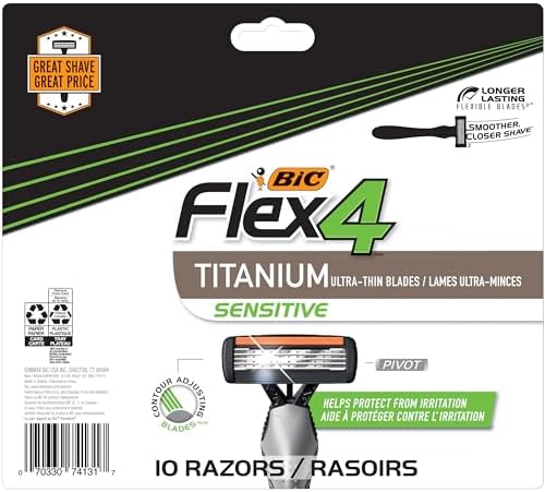 Amazon.com: BIC Flex 3 Hybrid Disposable Razors for Men, Long-lasting 3 ...