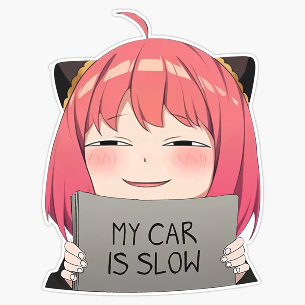 Amazon.com - Anya Smug Face Car Warning Vinyl Sticker Waterproof Bumper ...