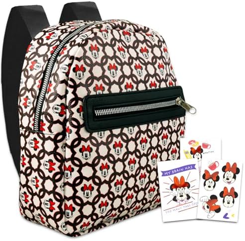 Amazon.com | Minnie Mouse Backpack for Women - Bundle of 10” Leather ...