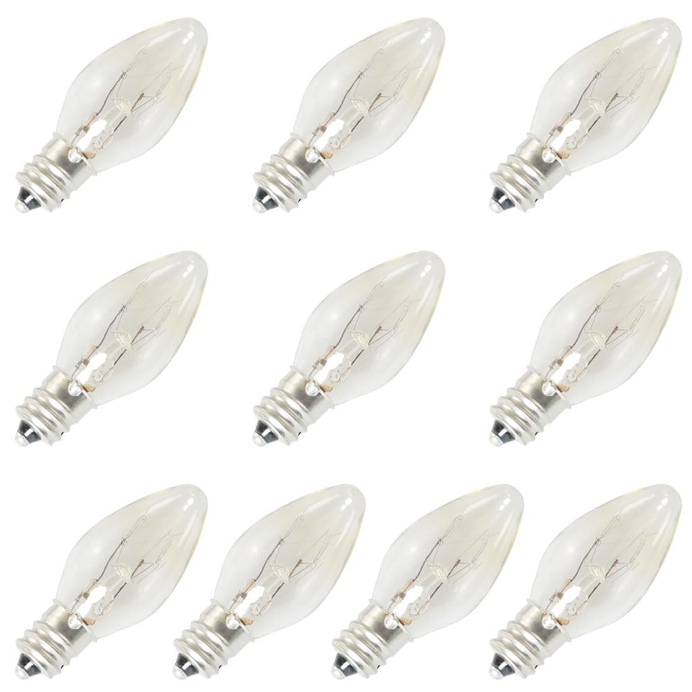 BLLNDX 10PCS Miniature Small Light Dimmable Incandescent E12 110V Clear ...
