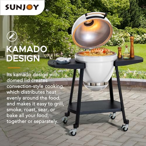 Snapklik.com : Sunjoy 20 In Charcoal Grill, Egg-shaped Outdoor Grill