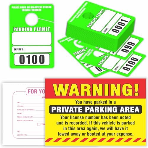 Amazon.com : PARTH IMPEX Parking Permit Hang Tags and Private Parking ...