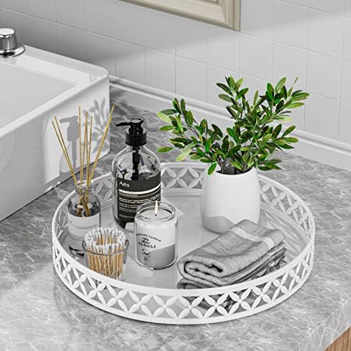 Emibele Vanity Tray, Resin Round Tray Decorative Storage Organizer for ...