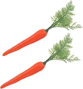 Amazon.com: Ciieeo 2pcs Artificial Carrots Realistic False Carrot ...