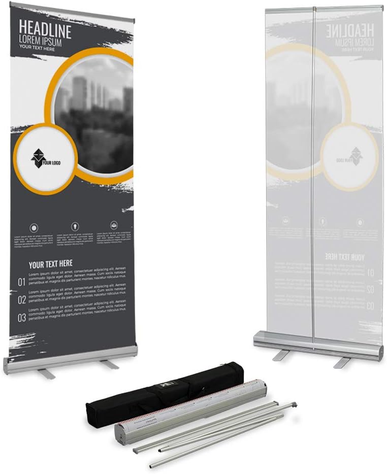 Amazon.com: Vispronet Retractable Banner Stand – 24in x 79in Banner ...