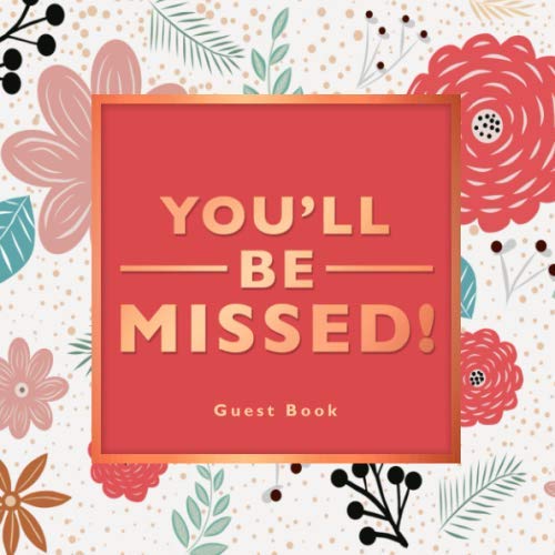 You’ll Be Missed! | Farewell Party Guest Book Pastel Floral Theme ...