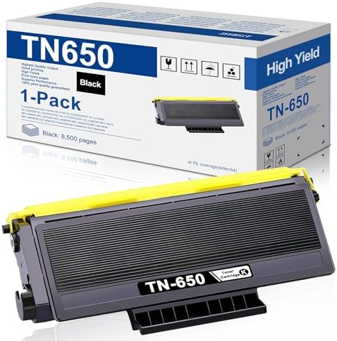 Amazon.com: TN650 High Yield Toner Cartridge Black - Replacement for ...