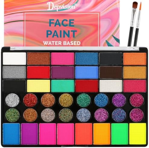 Amazon.com: torbers Depvision Professional Face Paint 42 Colors Non ...