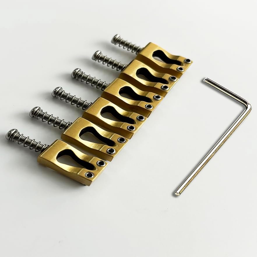 Amazon.com: OVSAL Brass Guitar Bridge Saddles 10.8mm Electric Guitar ...