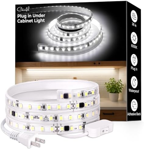 36inch Plug in Under Cabinet Lighting Strip for Kitchen, 120V Bright ...