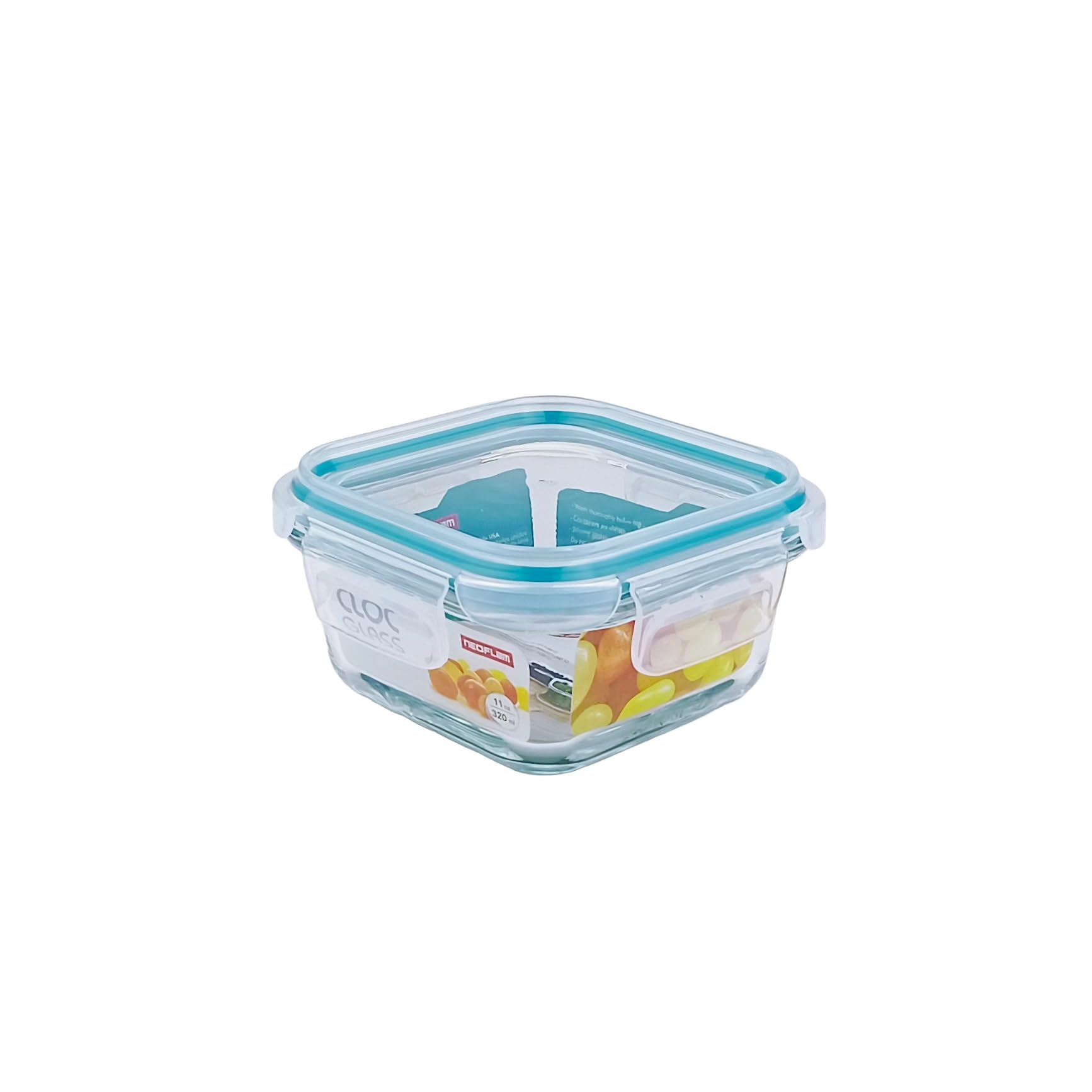 Snapklik.com : Neoflam Cloc Glass 17oz Square Food Storage