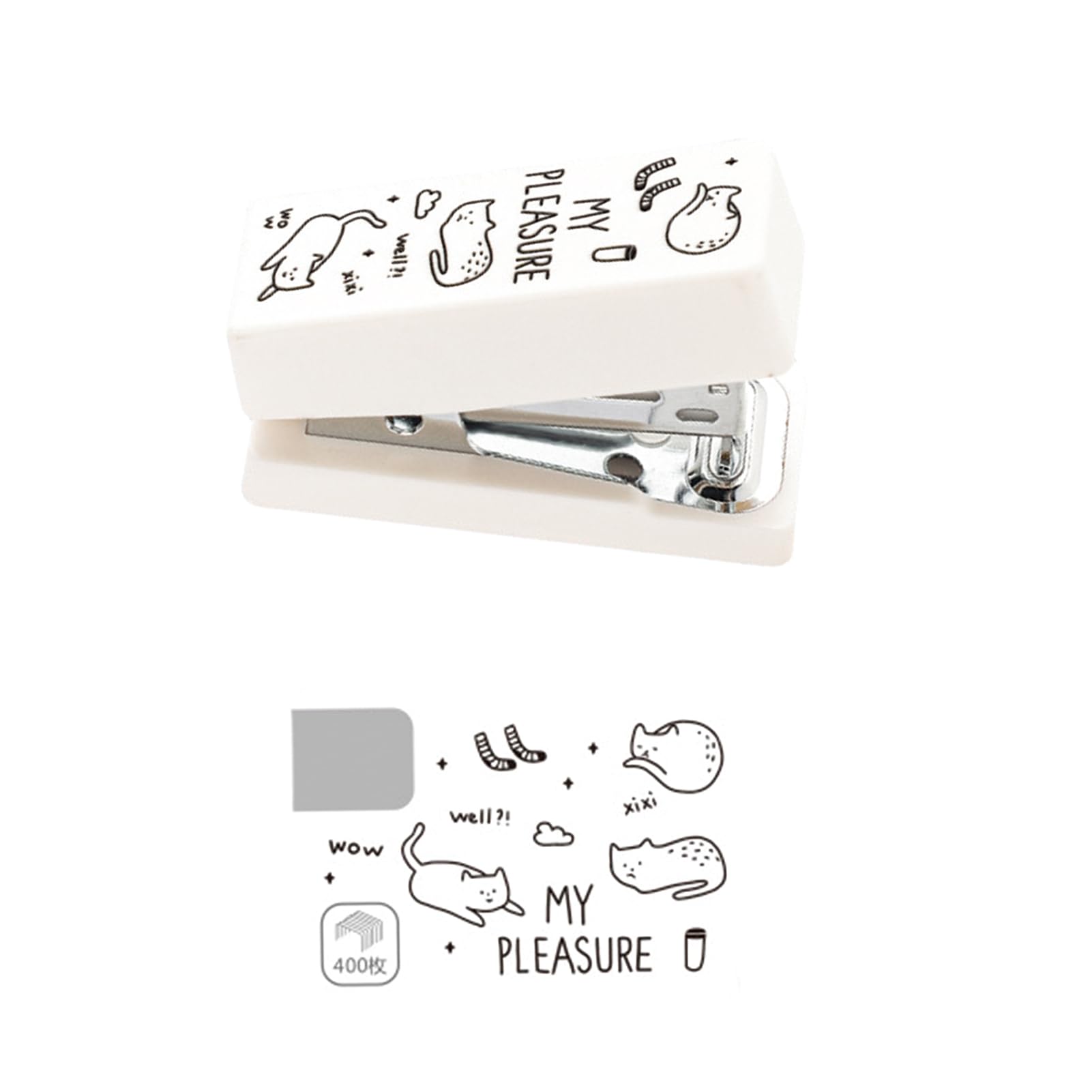 Amazon.com : Cute Caetoon Desktop Stapler with Staples, Small Mini ...