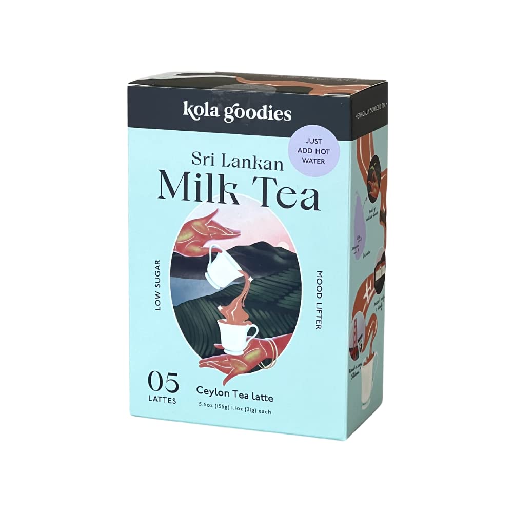 Buy Kola Goodies Sri Lankan Milk Tea Latte - 5 Pack - All Natural and ...