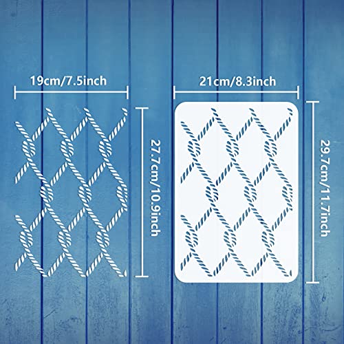 FINGERINSPIRE Rope Net Painting Stencil 29.7x21cm Reusable Alternative ...