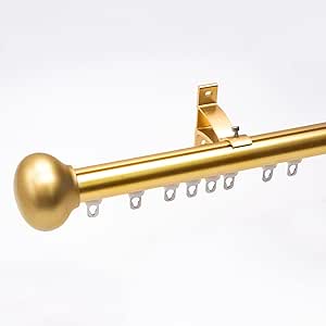 Amazon.co.jp: Aluminum Curtain Rod Set 1m-6m Wall Mounted Curtain Rod ...