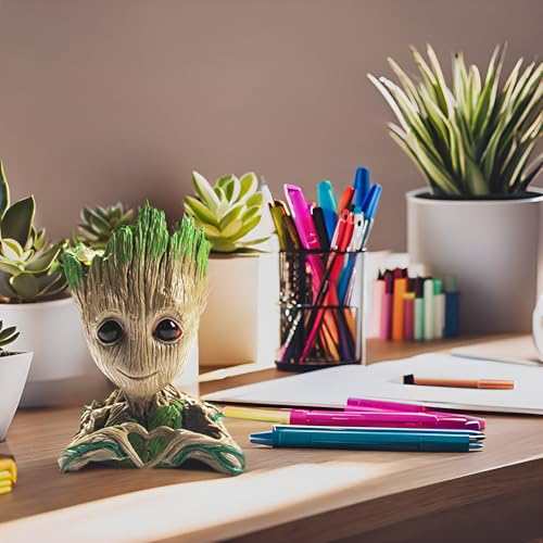 Snapklik.com : ZUSONUD B-Best Baby Groot Pen Pot Tree Man Pens Holder ...