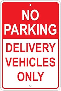 Amazon.com: DSSWAK No Parking Delivery Vehicles Only 8""x12"" Aluminum ...