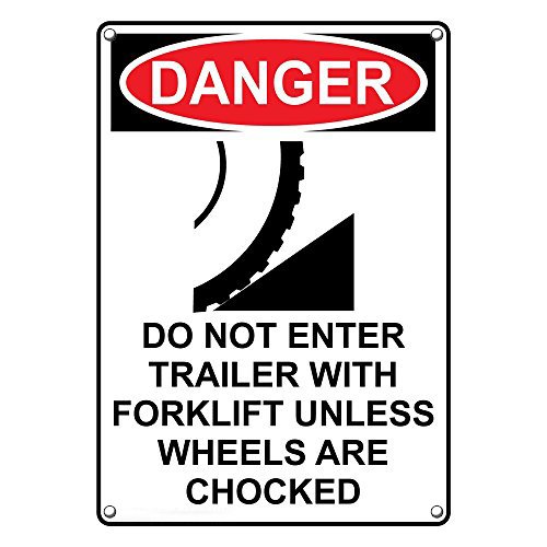 Weatherproof Plastic Vertical OSHA Danger Do Not Enter Trailer Sign ...