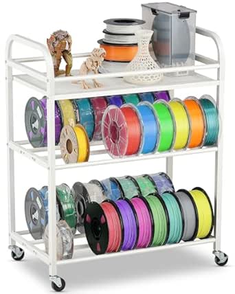 Amazon.com: 3D Printer Filament Storage Rack- Rolling Filament Spool ...