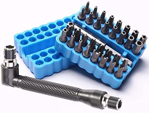 34pc Security Bit Set 1/4 Inch Hex Shank Screwdriver Bit Set, 1 Inch ...