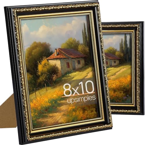 Amazon.com - upsimples 8x10 Picture Frame with Real Glass, Ornate ...