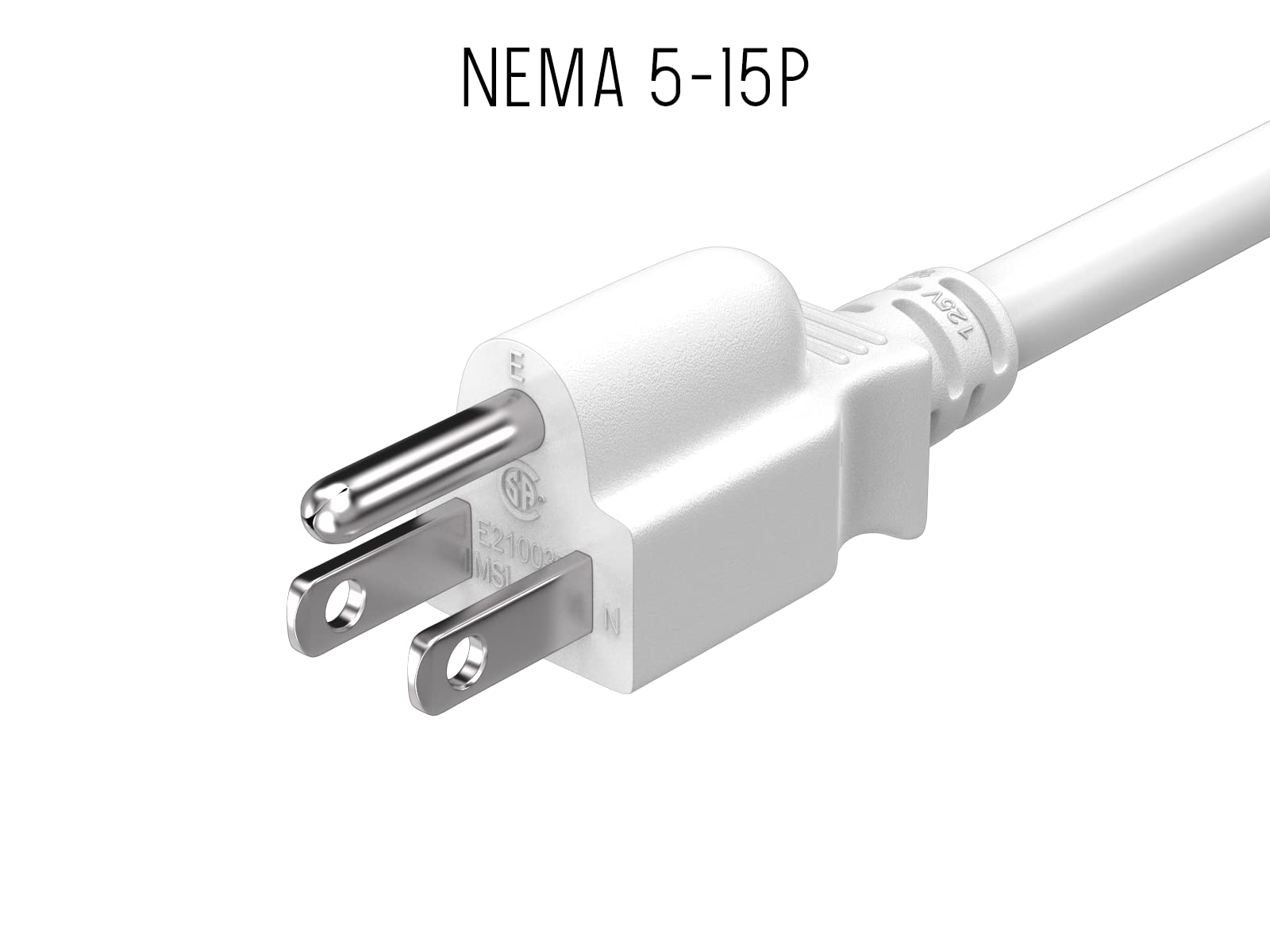 PC Monitor Power Cable 2ft 14 AWG Power Cord - IEC320 C13 To NEMA 5-15P ...