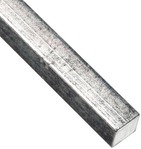 Steel Square Keystock, Zinc Plated, Oversized, AISI C-1018, 5/32" Thick ...