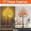 Amazon.com: 4Ft Fall Tree with Lights, 60 LEDs Artificial Fall Light Up ...