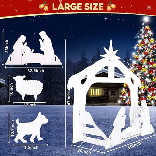 Snapklik.com : Large Outdoor Nativity Set, Weatherproof Nativity Scene ...