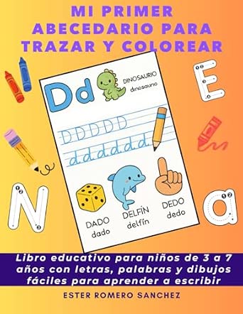 Mi primer abecedario para trazar y colorear: Libro educativo para niños ...