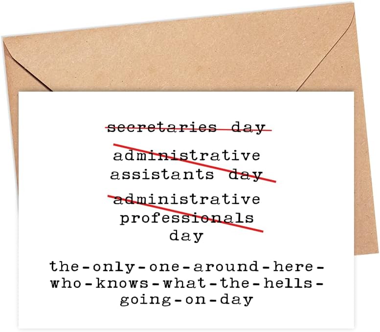 Amazon.com : Happy Administrative Professionals Day Card - The Only One ...